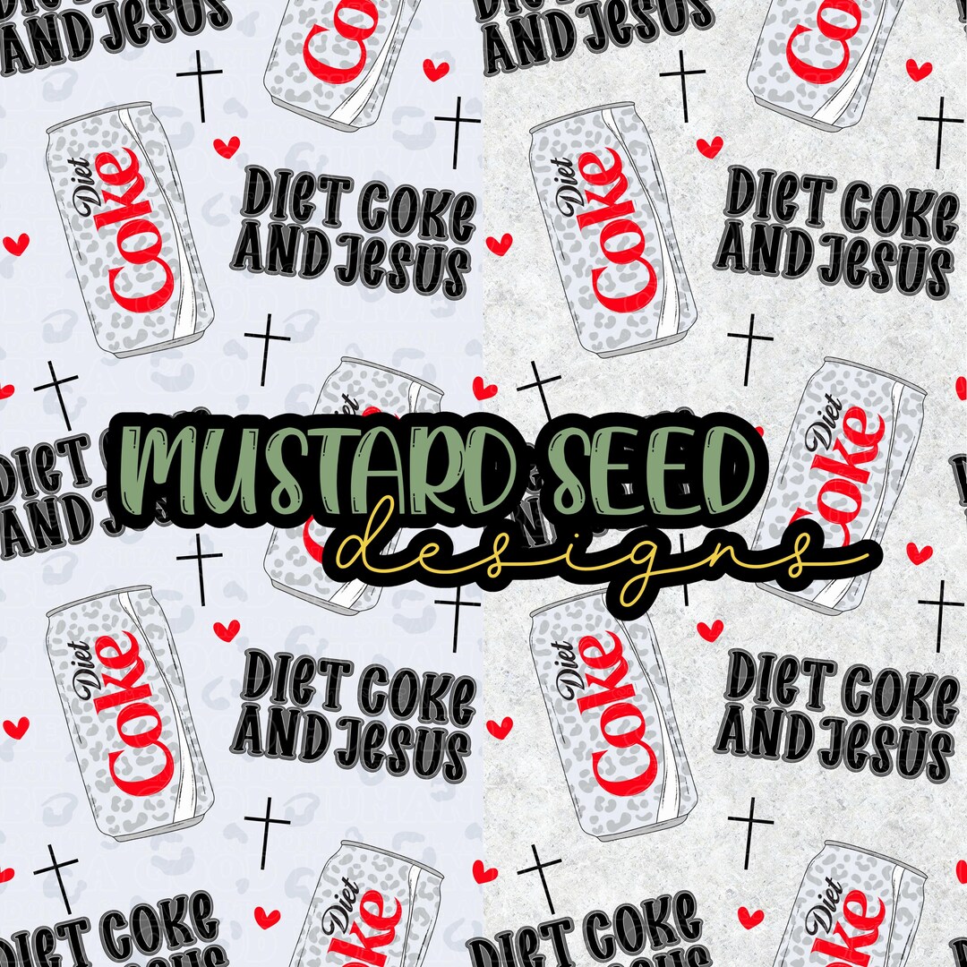 Diet Coke and Jesus LEOPARD BUNDLE Soda Faith Christian Seamless File ...