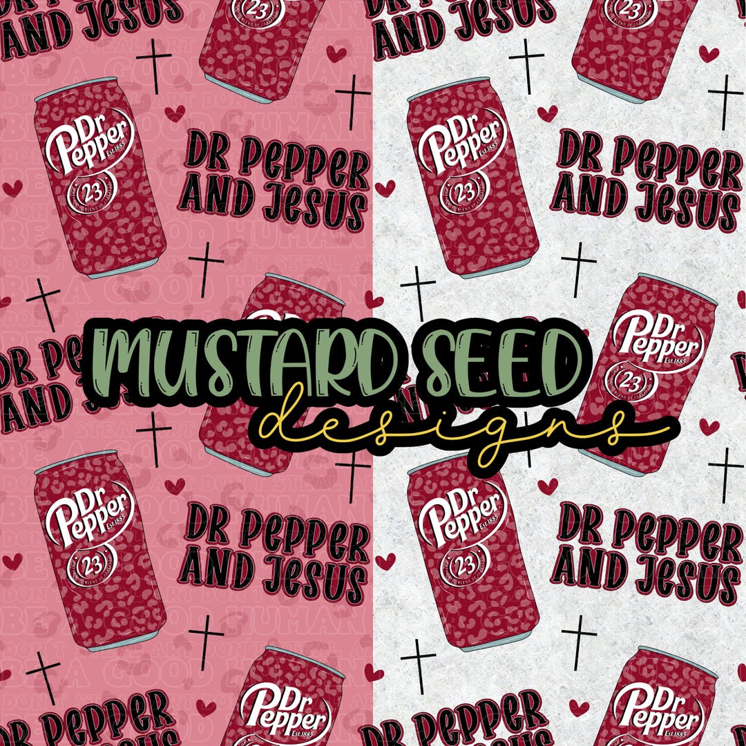 Dr Pepper and Jesus LEOPARD BUNDLE Soda Faith Christian Seamless File ...