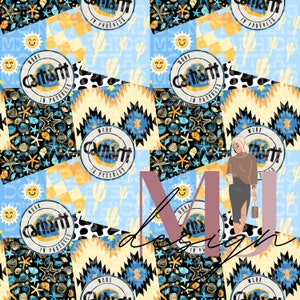 Carheart Summer Patchwork Seamless Design Pattern - Etsy