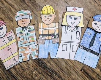 Pilot Paper Craft Community Helpers Puppet - Etsy