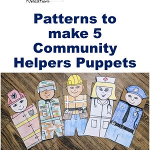 Paper Bag Puppets - Community Helpers - Etsy
