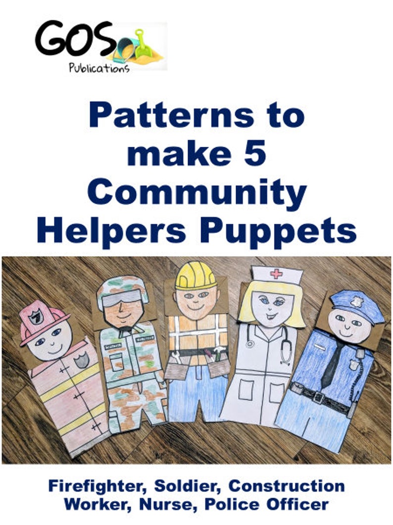 Paper Bag Puppets - Community Helpers - Etsy