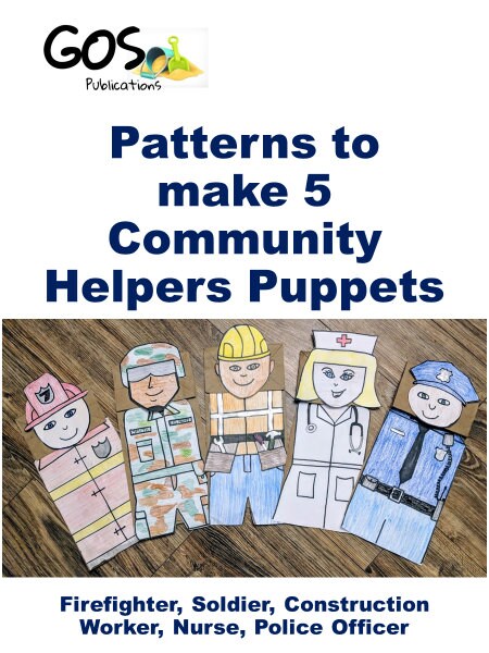 Paper Bag Puppets - Community Helpers - Etsy