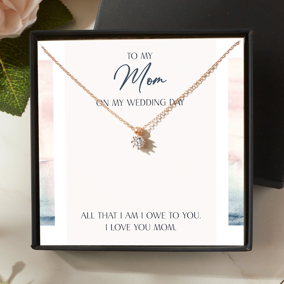 Mother Gift From Bride, Mother of the Bride Gift, Drop Necklace ...