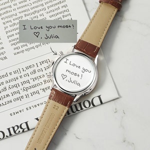Engraved Watch for Groom, Handwriting Gifts for Groom, Christmas Gifts ...