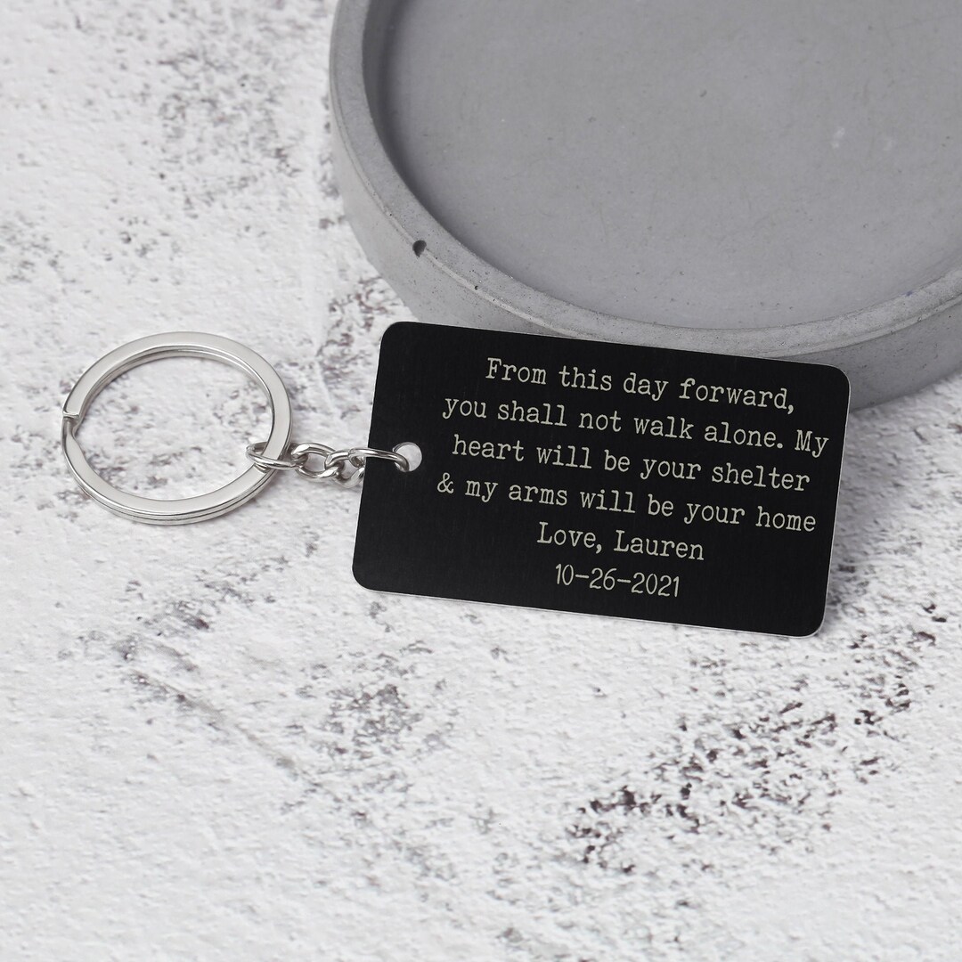 Groom Wedding Gift Husband Keychains Groom Gifts From Bride - Etsy
