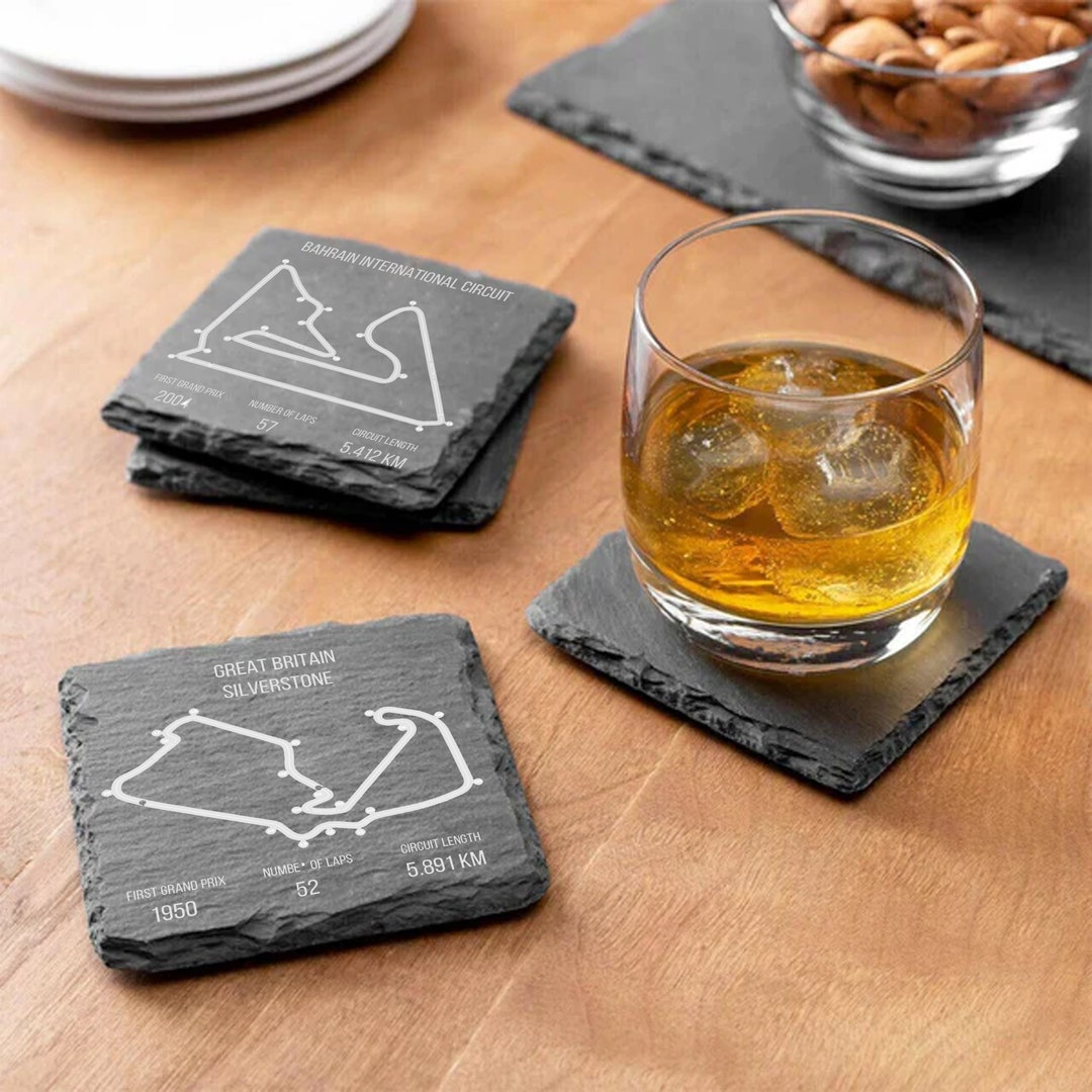 F1 Circuit - Slate Coaster 4 Pack - Etsy UK