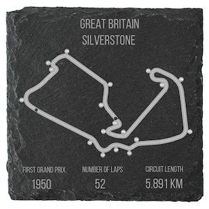 F1 Slate Coasters With Circuit Layouts & Track Info - Etsy UK