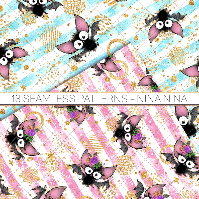 Cute Halloween Digital Paper Pack, Halloween Seamless Patterns, Spooky ...