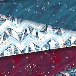 20 Nautical Digital Papers Basics, Dark Red, Blue Gold Stripes Seamless ...