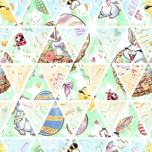 18 Easter Digital Papers, Cute Pastel Seamless Pattern, Custom Fabric ...