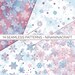 Watercolor Snowflakes Digital Papers, Blush and Blue Seamless Patterns ...
