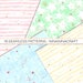 18 Easter Digital Papers, Cute Pastel Seamless Pattern, Custom Fabric ...
