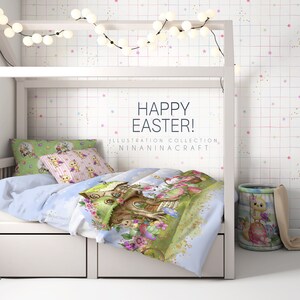 Cute Easter Digital Paper Pack, Spring Seamless Patterns by ...