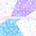 14 Watercolor Snowflakes Digital Papers, Glitter Snow Seamless Pattern ...