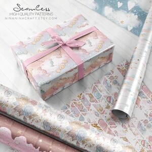 Land of Candy Basics Digital Papers, Chocolate Seamless Pattern, Pastel ...