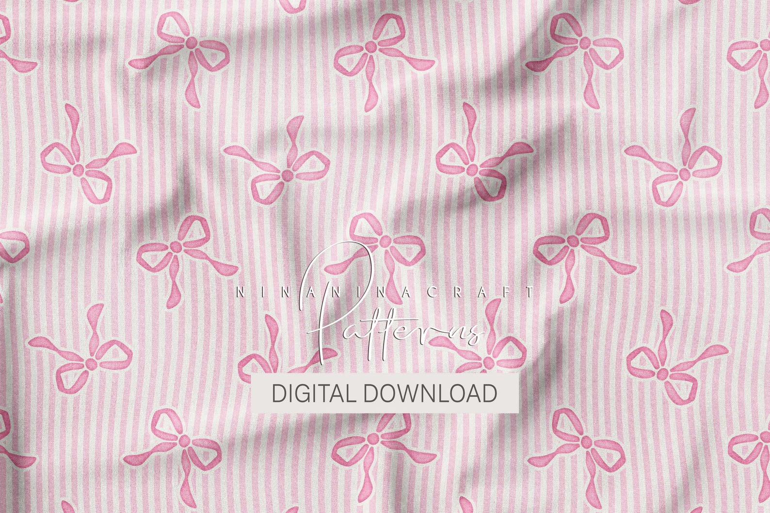 Patrón sin costuras de lazos rosas preppy de NinaNinaCraft: Archivo de ...