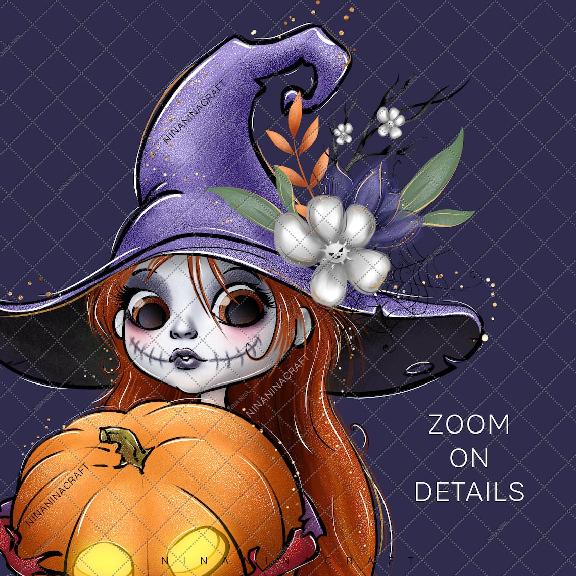 Cute Halloween Clip Art Pack, Spooky Clipart by Ninaninacraft, Cute Bat ...