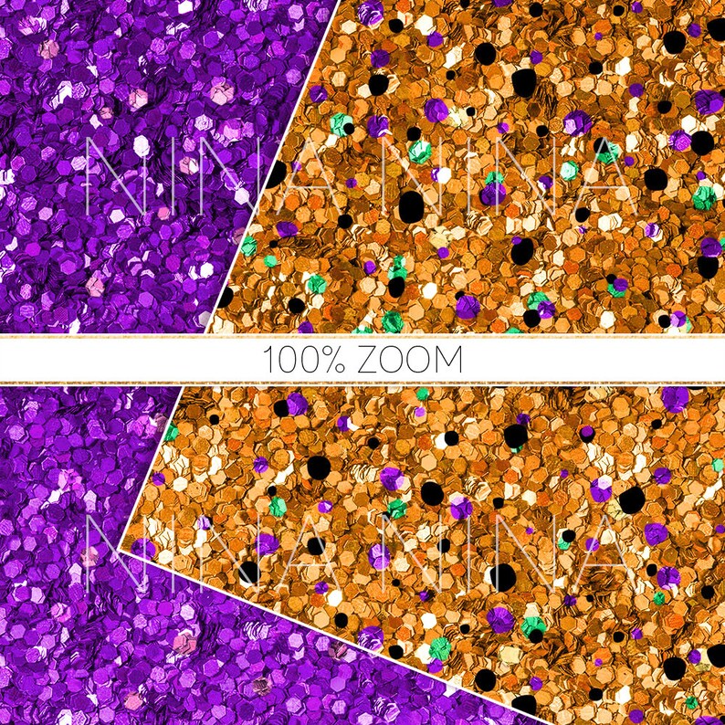 Halloween Glitter Digital Paper Glitter Seamless Patterns - Etsy