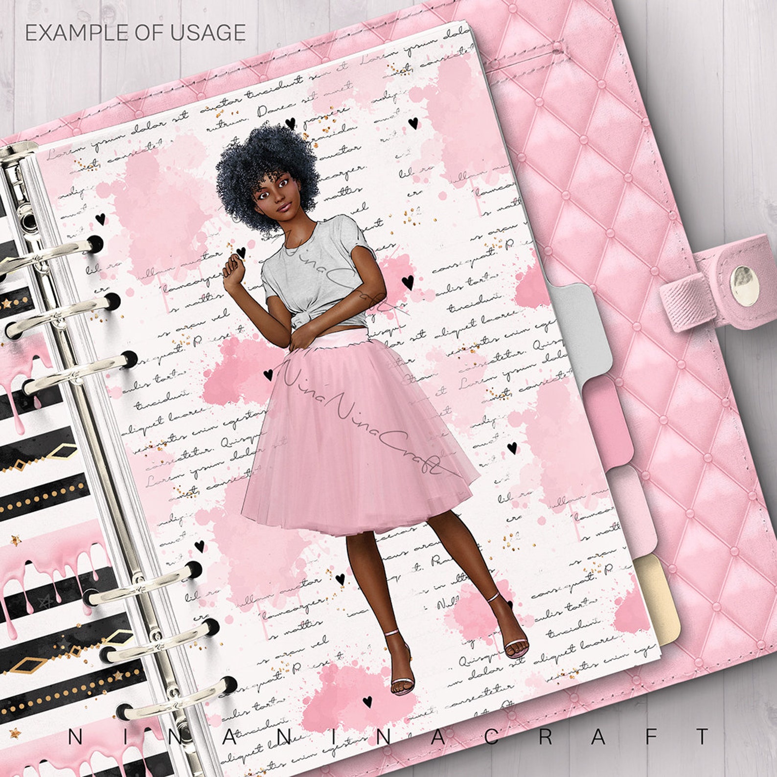 40 Fashion Girls Pink Glamour Clip Art Pack by Ninaninacraft - Etsy