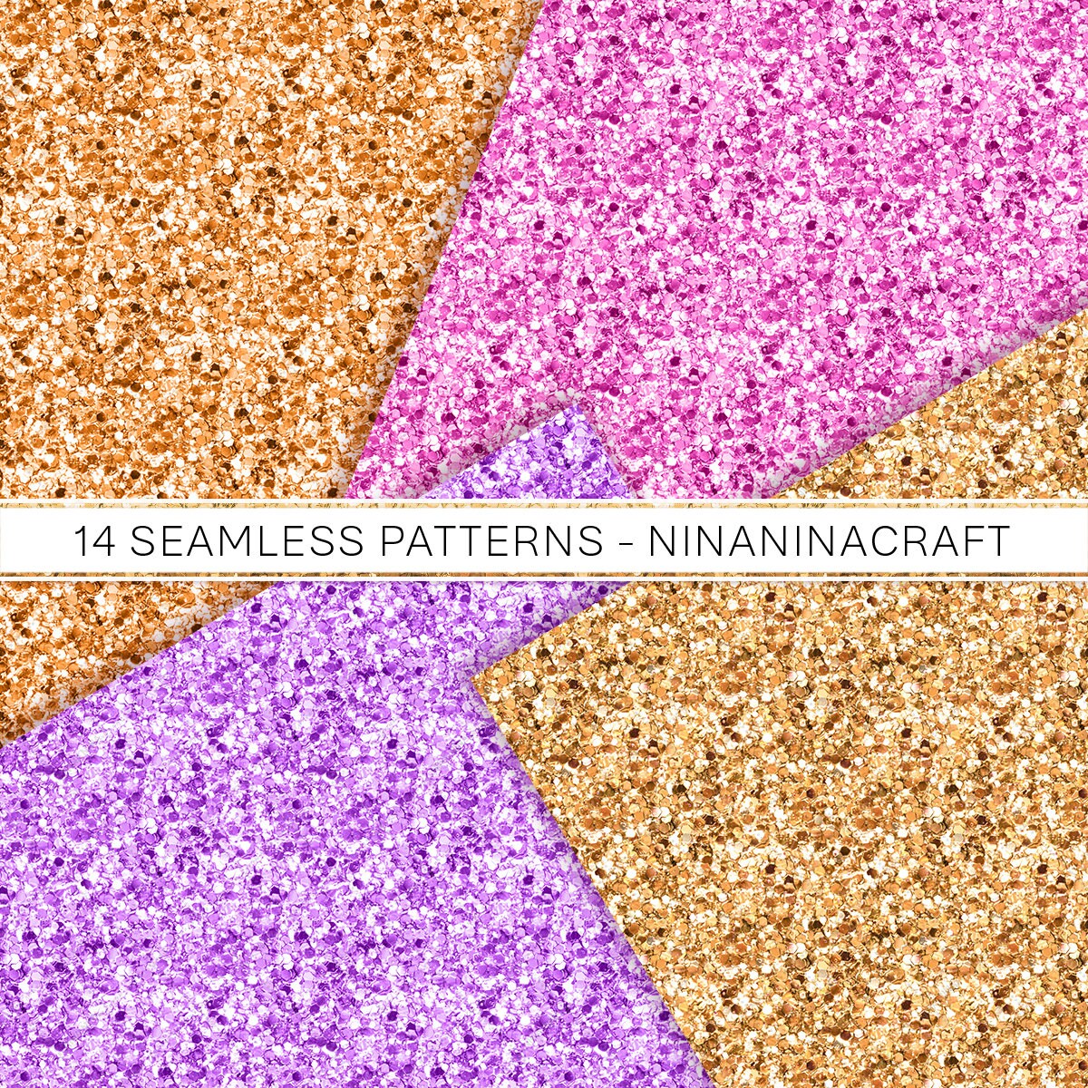 Halloween Wonderland Glitter Digital Papers Seamless | Etsy