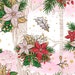 Christmas Flowers Digital Papers, Poinsettia Seamless Patterns, Gold ...