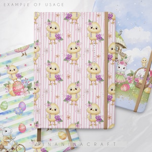 Cute Easter Digital Paper Pack, Spring Seamless Patterns by ...