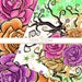 Halloween Flowers Digital Papers, Cute Seamless Patterns, Spooky Fabric ...