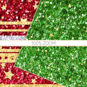 Christmas Glitter Digital Paper, Christmas Glitter Seamless Patterns ...