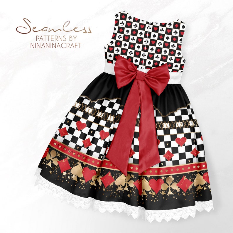 Playing Cards Digital Papers Cards Seamless Patterns by - Etsy