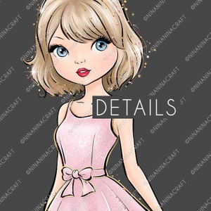 Hand-drawn Famous Star Clip Art, Celebrity Singer Clipart by ...