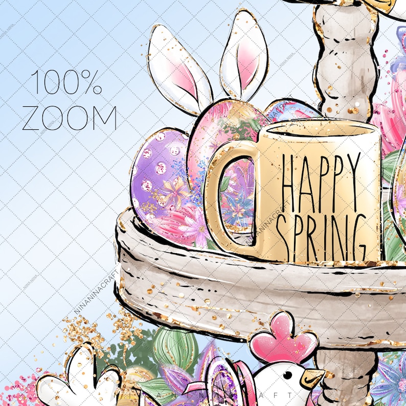 Cute Easter Clip Art Pack Spring Digital Planner Stickers by | Etsy