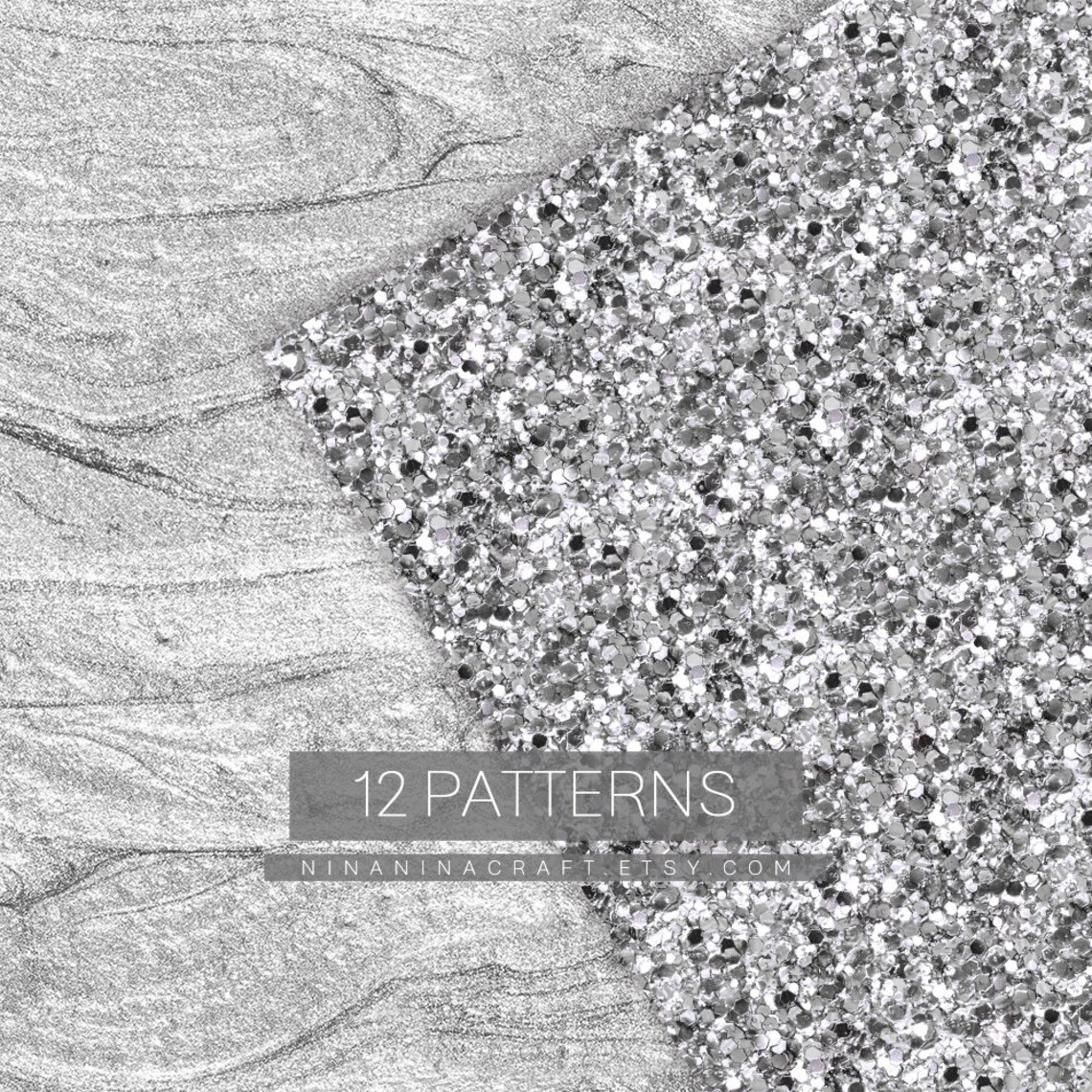 Silver Textures Digital Papers Seamless Patterns Luxury - Etsy