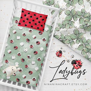 Cute Ladybug Pattern Digital Papers, Ladybird Polka Dots by ...