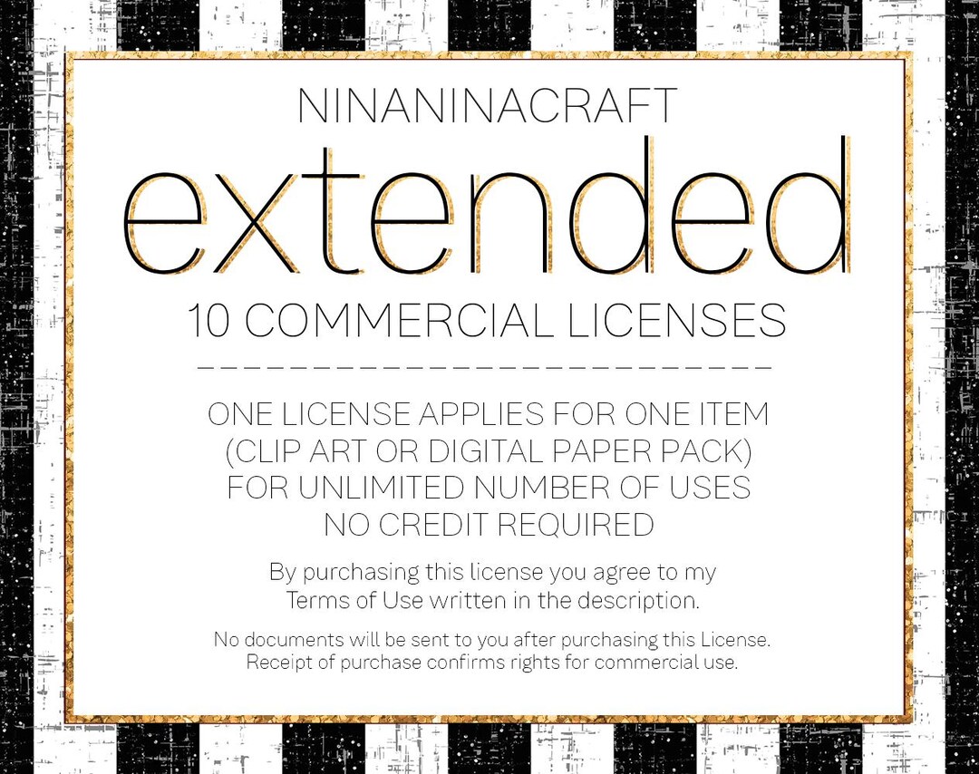 Ninaninacraft's Bundle of 10 Extended Commercial Licenses for Clip Art ...