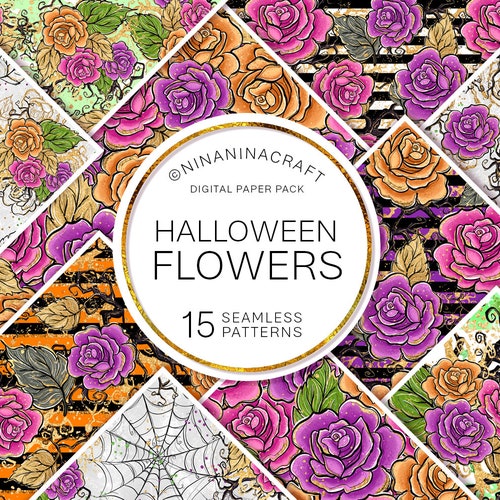Cute Halloween Digital Papers Basic Halloween Seamless | Etsy