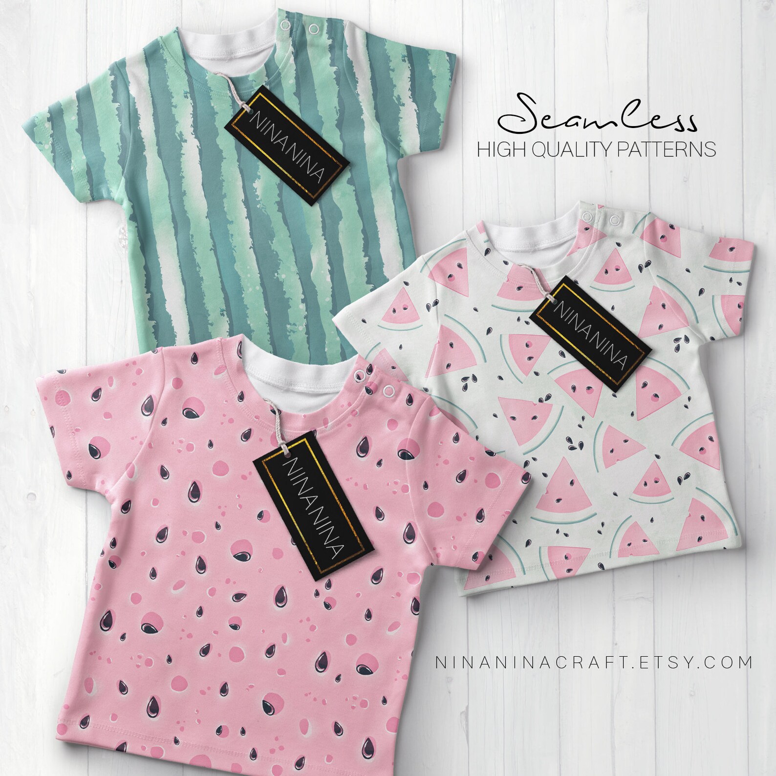 Pastel Cute Watermelon Clip Art Watermelon Digital Papers | Etsy