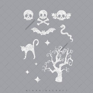 Cute Halloween Clip Art Pack, Spooky Clipart PNG by Ninaninacraft, Cute ...