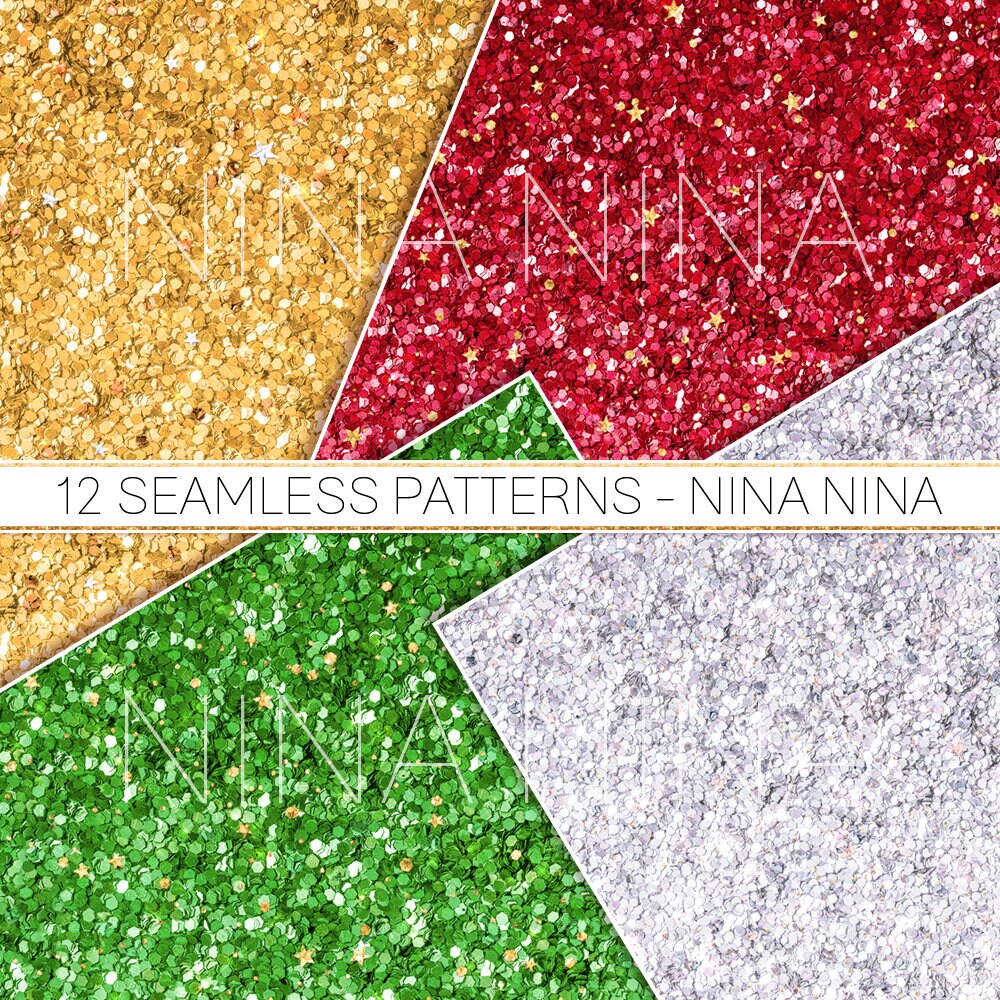 Christmas Glitter Digital Paper Christmas Glitter Seamless | Etsy