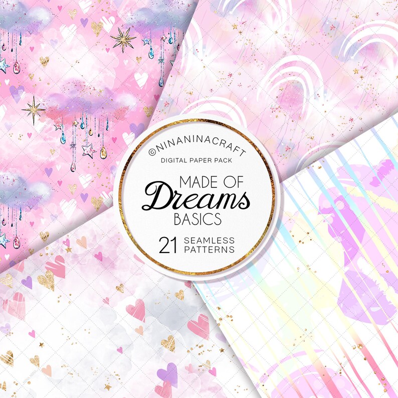 Cute Rainbow Digital Papers Unicorn Inspired Seamless - Etsy