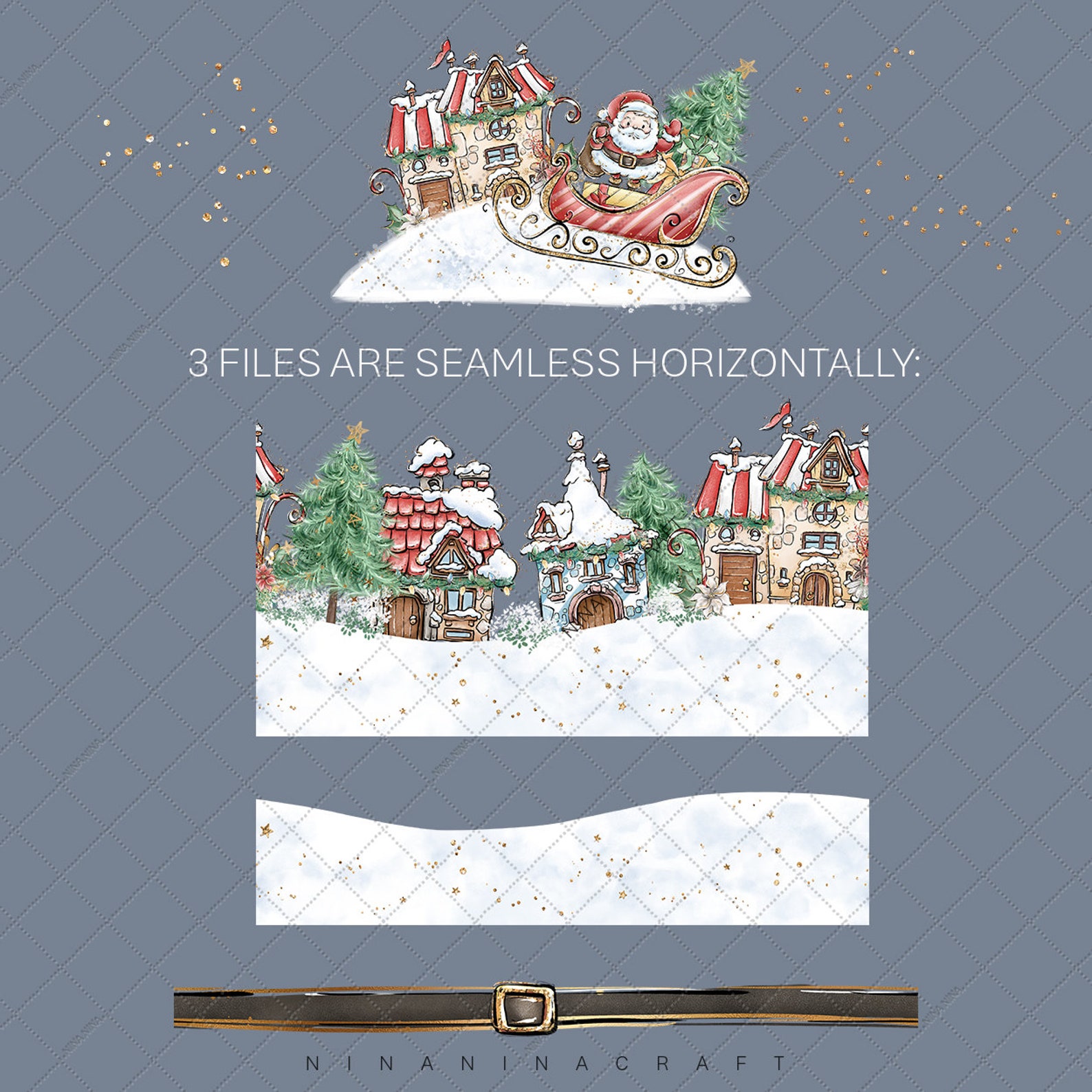 Cute Santa Claus Clip Art Christmas Elf and Reindeer Clipart - Etsy