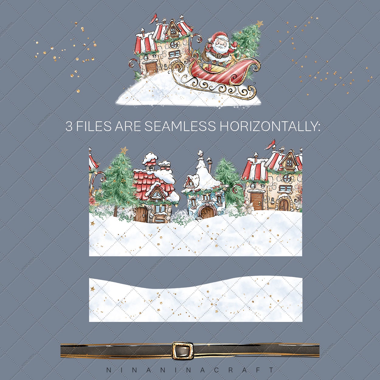 Cute Santa Claus Clip Art Christmas Elf and Reindeer Clipart - Etsy