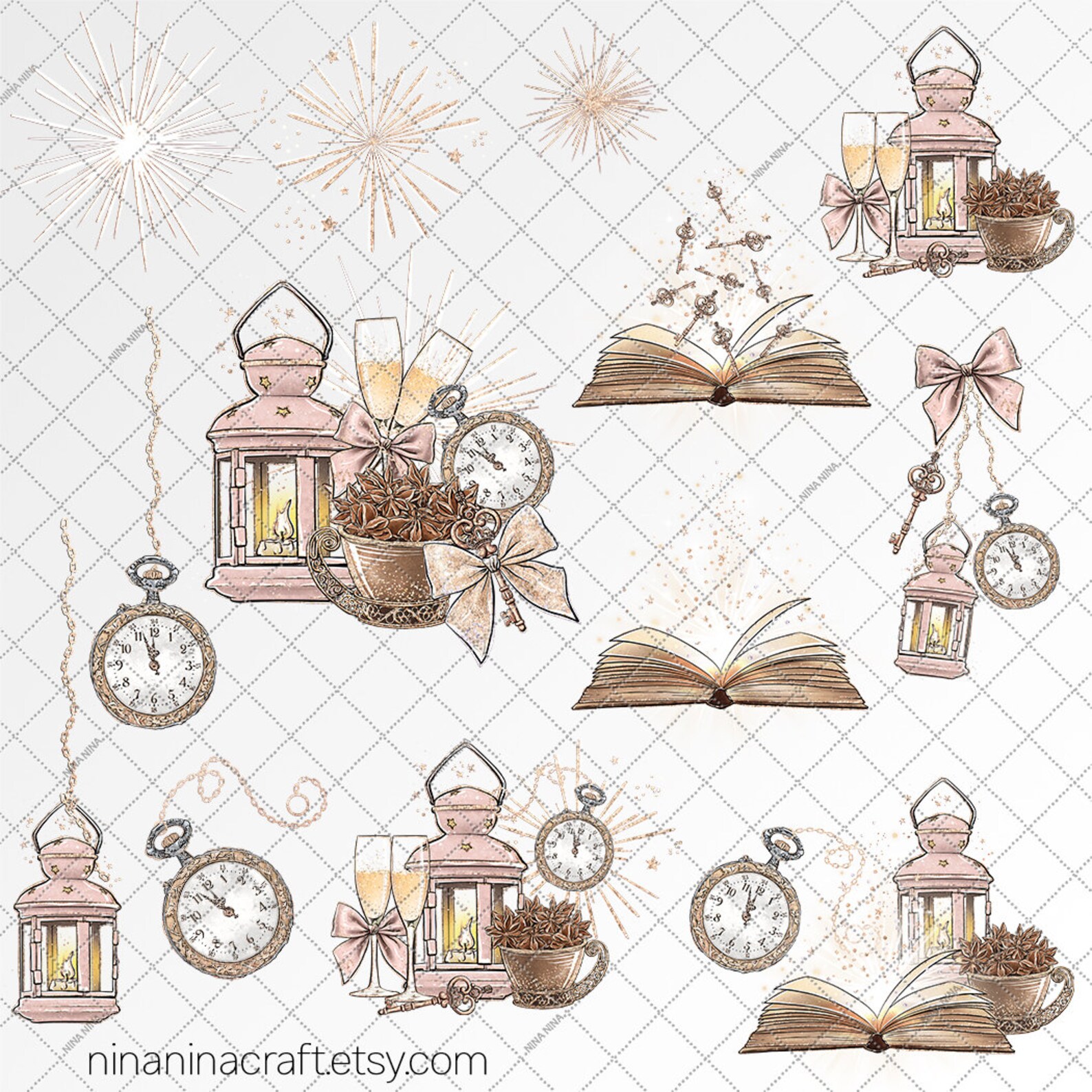 Stars Clipart Fashion Illustration Planner Stickers Lantern - Etsy