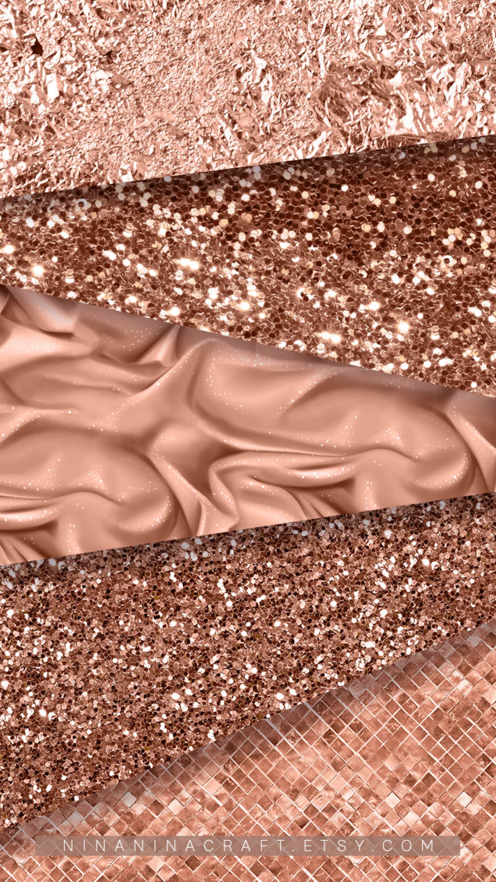 Rose Gold Textures Digital Papers Seamless Patterns Luxury - Etsy