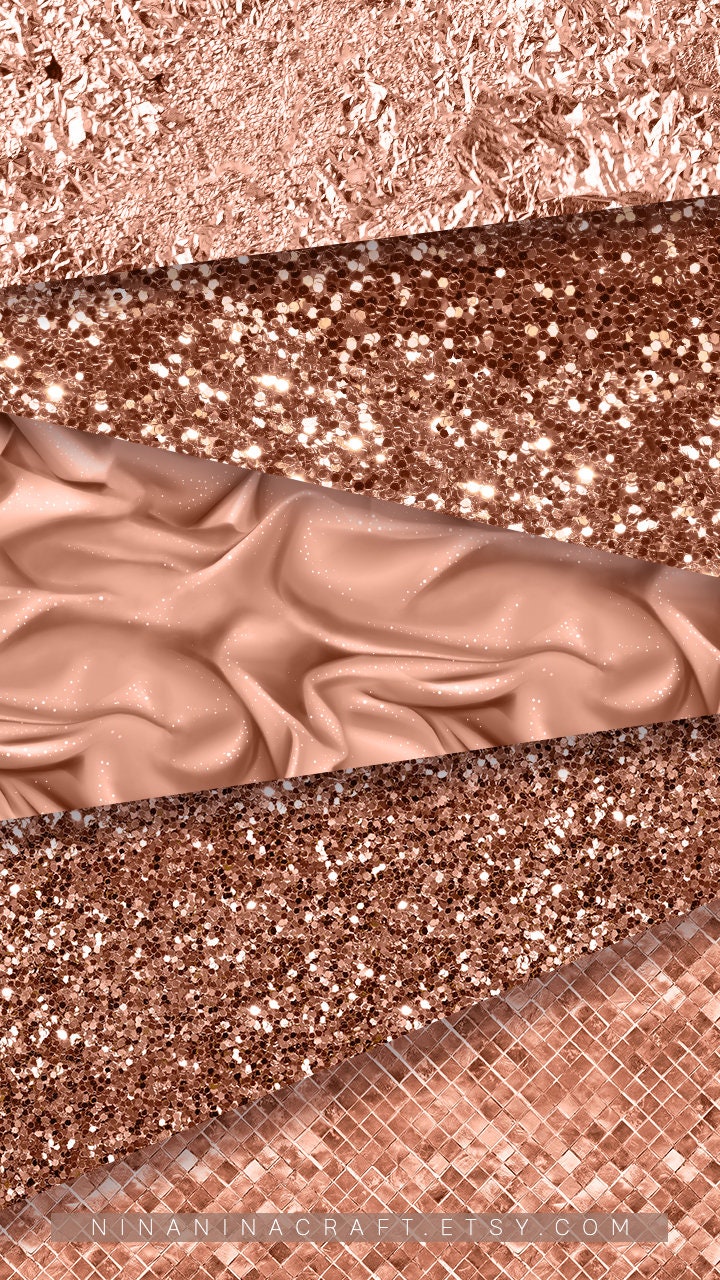 Rose Gold Textures Digital Papers Seamless Patterns Luxury - Etsy