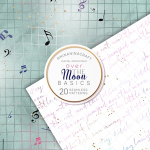 Hey Diddle Diddle Basics Seamless Patterns by Ninaninacraft, Nursery ...