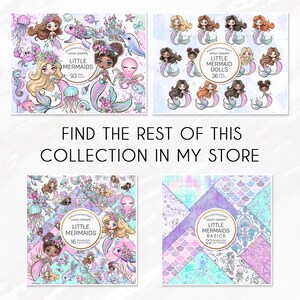 Mermaids Digital Paper by Ninaninacraft, High Res JPG Seamless Pattern ...