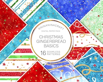 Stars Digital Paper Pack Gold Glitter Seamless Patterns - Etsy