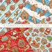 Cute Christmas Gingerbread Digital Paper Pack, Xmas Seamless Patterns ...