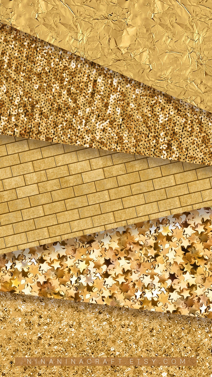 Golden Textures Digital Papers Gold Seamless Patterns Luxury - Etsy